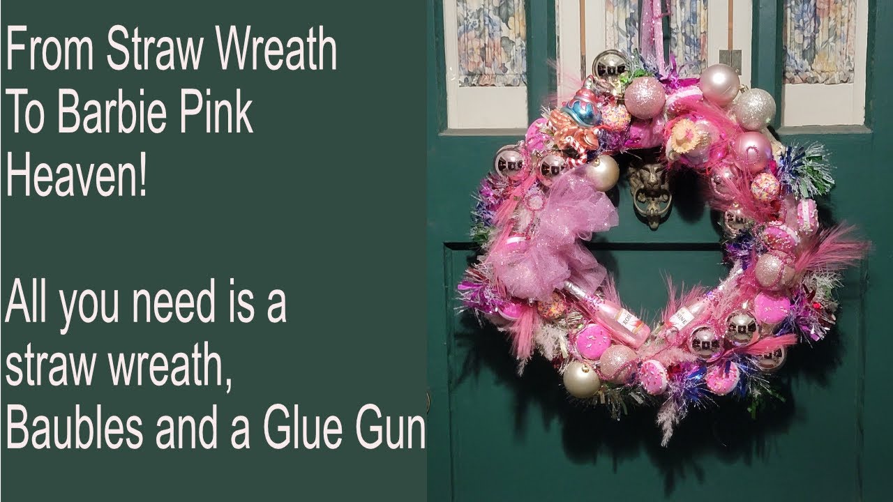 Advent Day 12: More GLITTER With A Barbie PInk Wreath Making Session ...