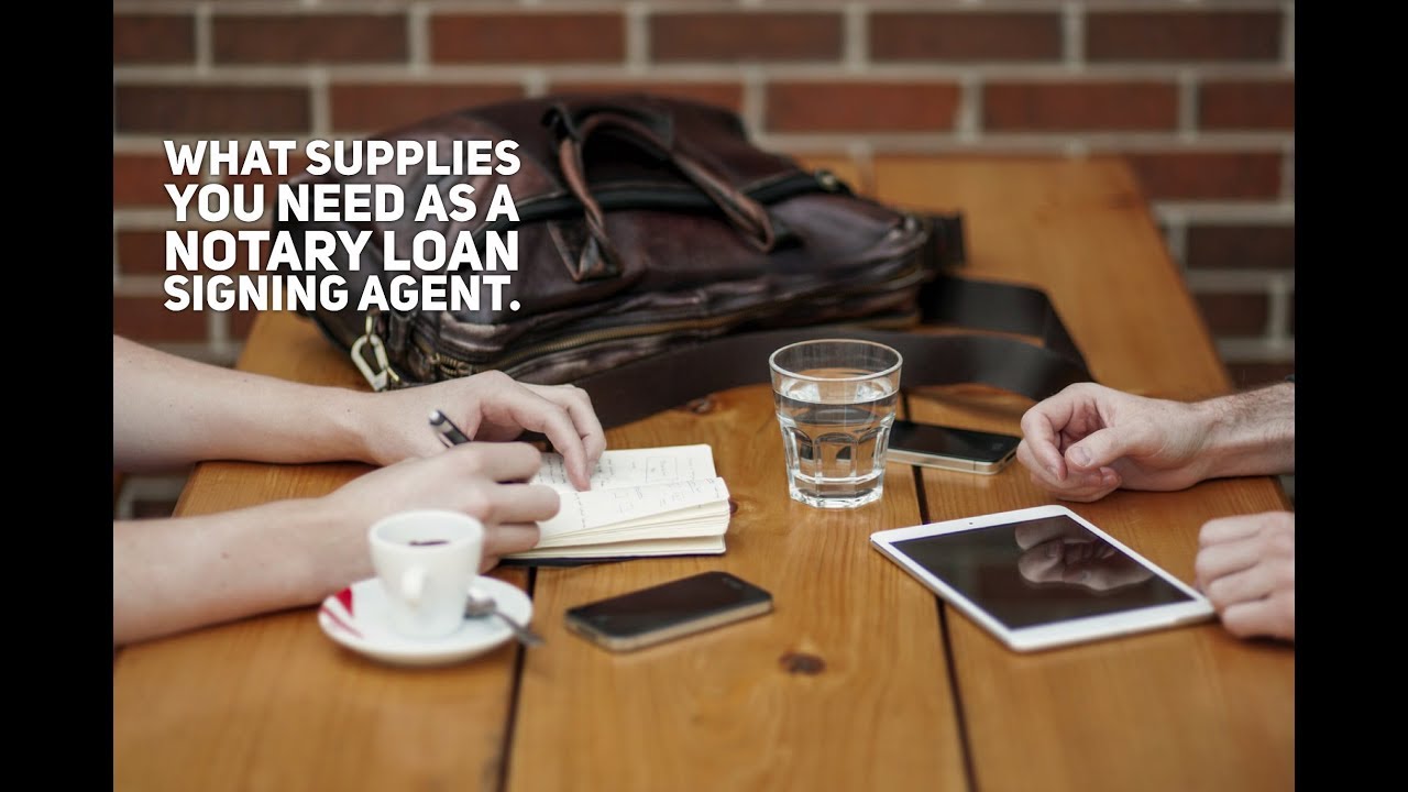 What Supplies Do You Need as a Notary Loan Signing Agent? - YouTube