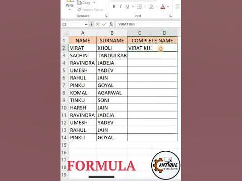Combine name in excel |New trick|🤔📑🖊️ #shorts #excel #exceltricks #msexcel #antiquetechlearn ...