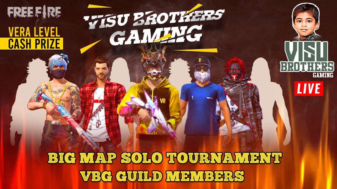 Solo Big map Tournament | FREEFIRE TAMIL | Visu Brothers Gaming | Road ...