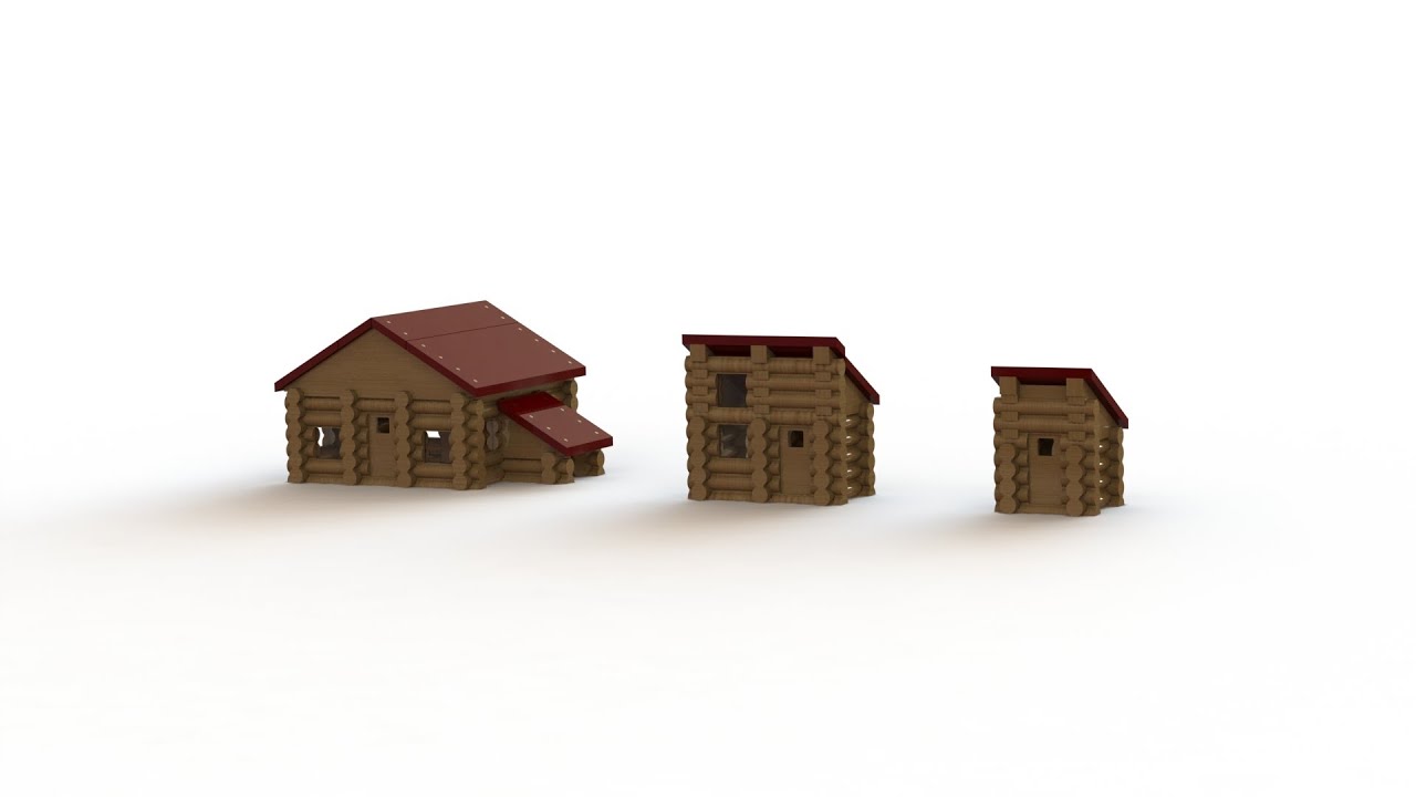 Creating a Log Cabin in SolidWorks - Part 20: Rendering the Log Cabin ...