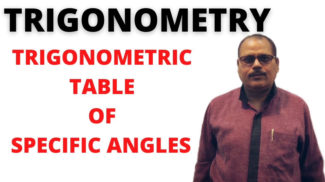 Trigonometry | Trigonometric Table Of Specific Angles | Trigonometry ...