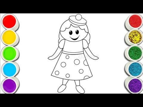 Doll 🪆 Drawing, Coloring and Painting for Kids and Toddlers - YouTube
