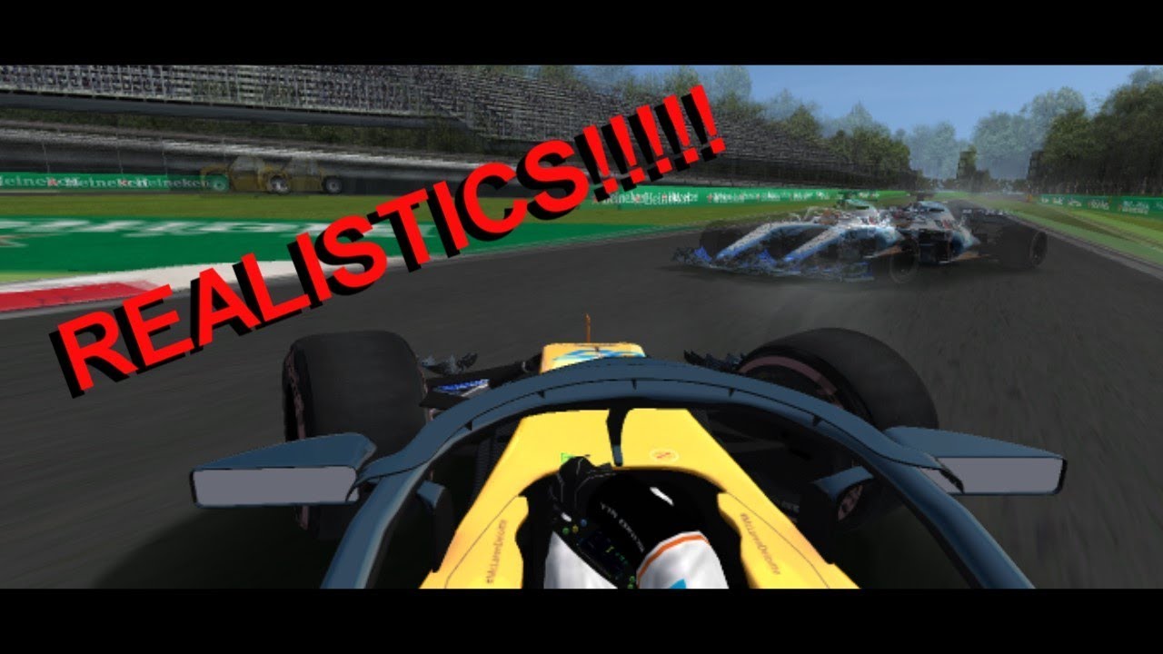 Rfactor F1 2019 Crashes Realistic - YouTube
