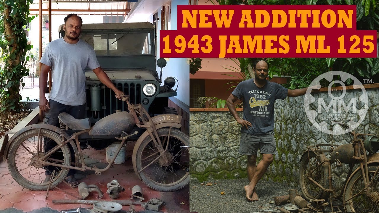 OUR NEW GRAB VINTAGE 1943 WORLD WAR II JAMES ML 125 MOTORCYCLE - YouTube