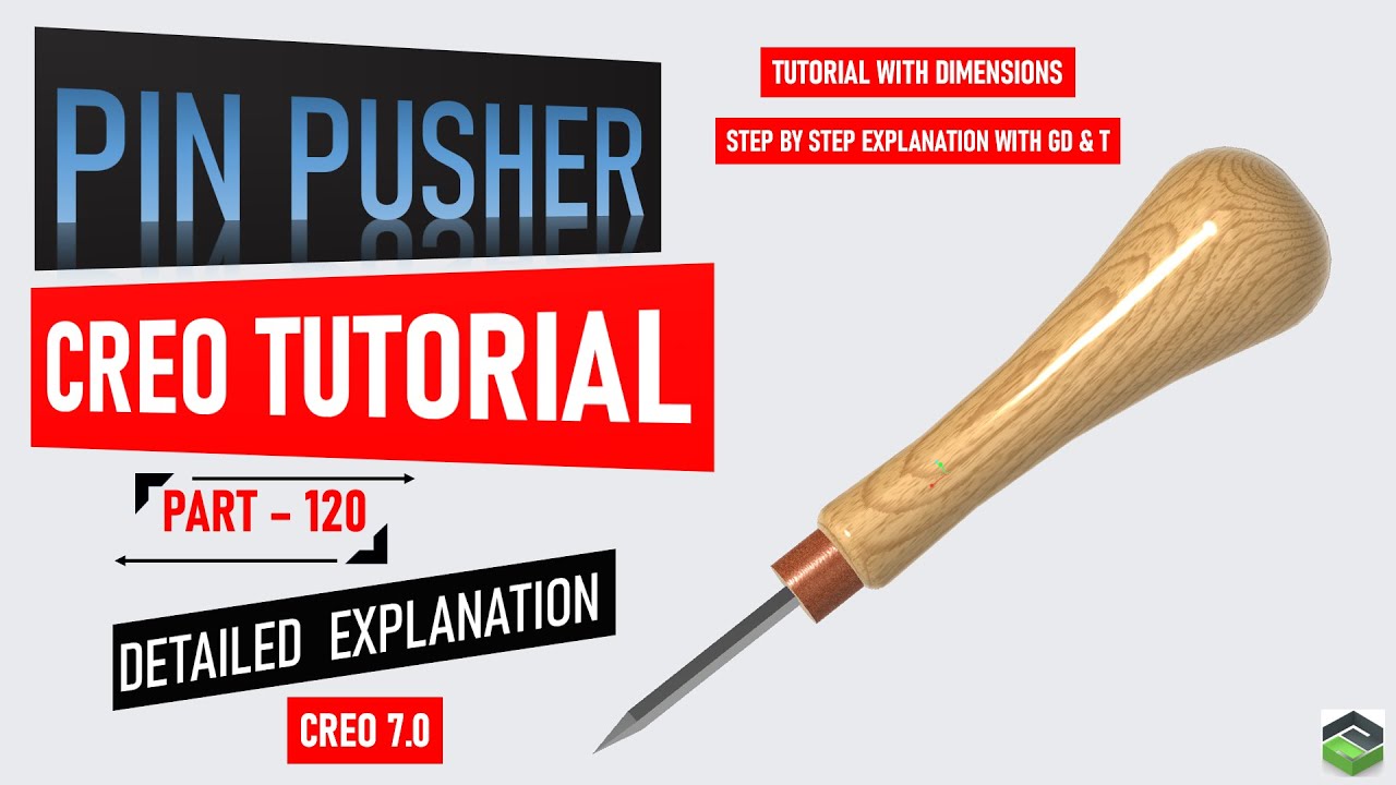 " PIN PUSHER " in Creo, Full tutorial video with detailed explanation ...