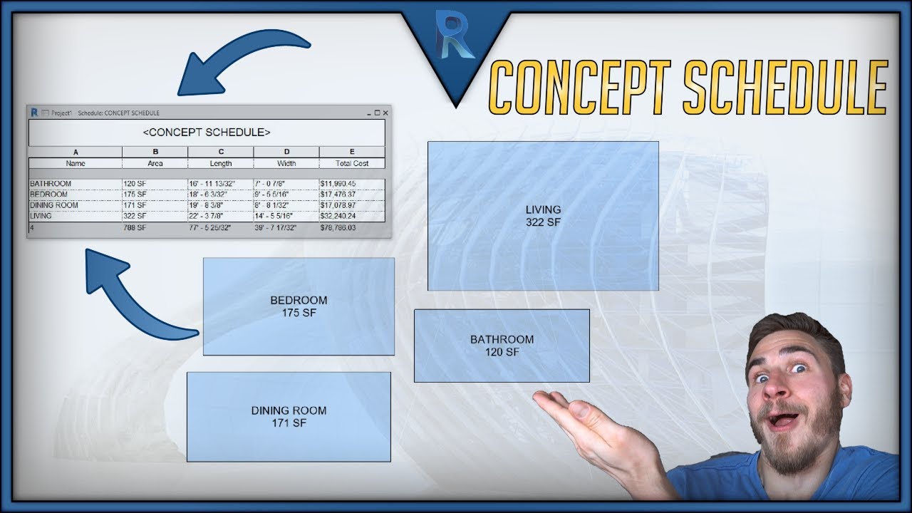 How to Create a Concept Schedule | Revit - YouTube