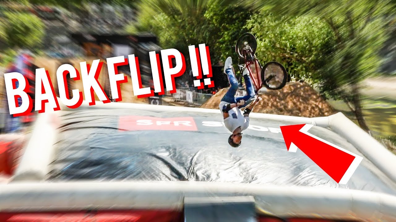DÉFI : faire un BACKFLIP en BMX ! - YouTube