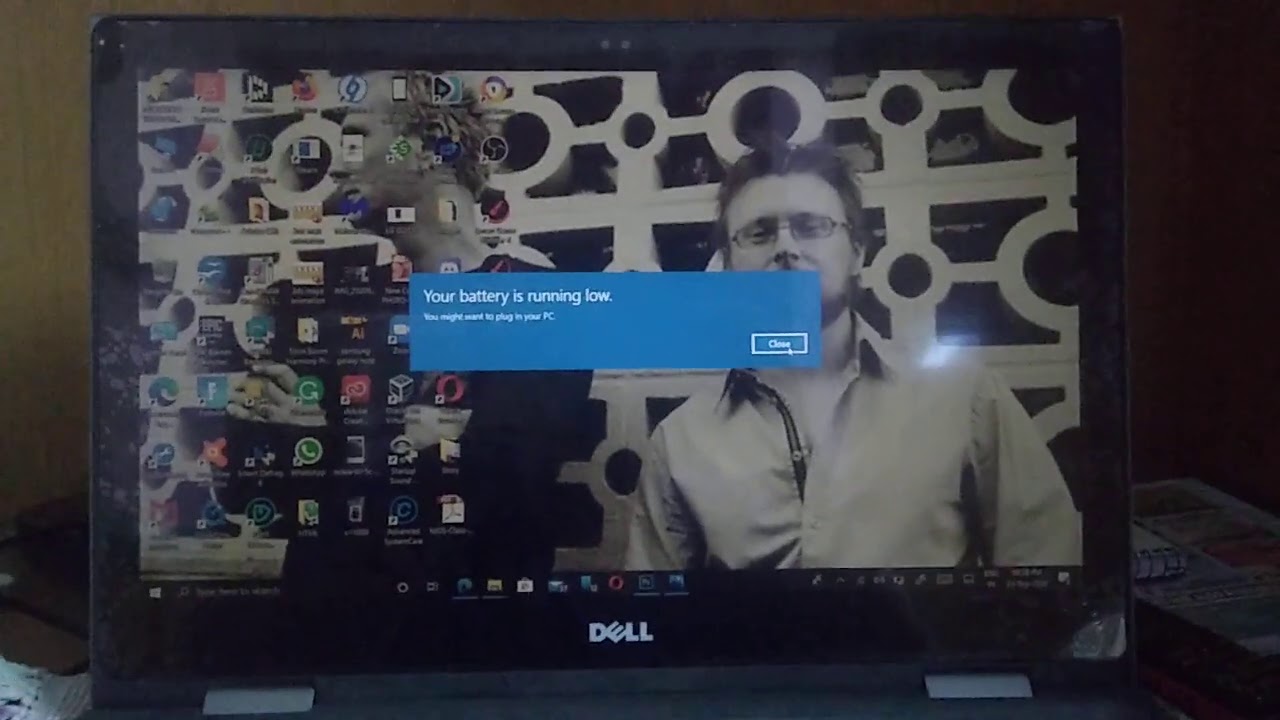 Dell Inspiron Laptop Windows 10 Low battery warning - YouTube