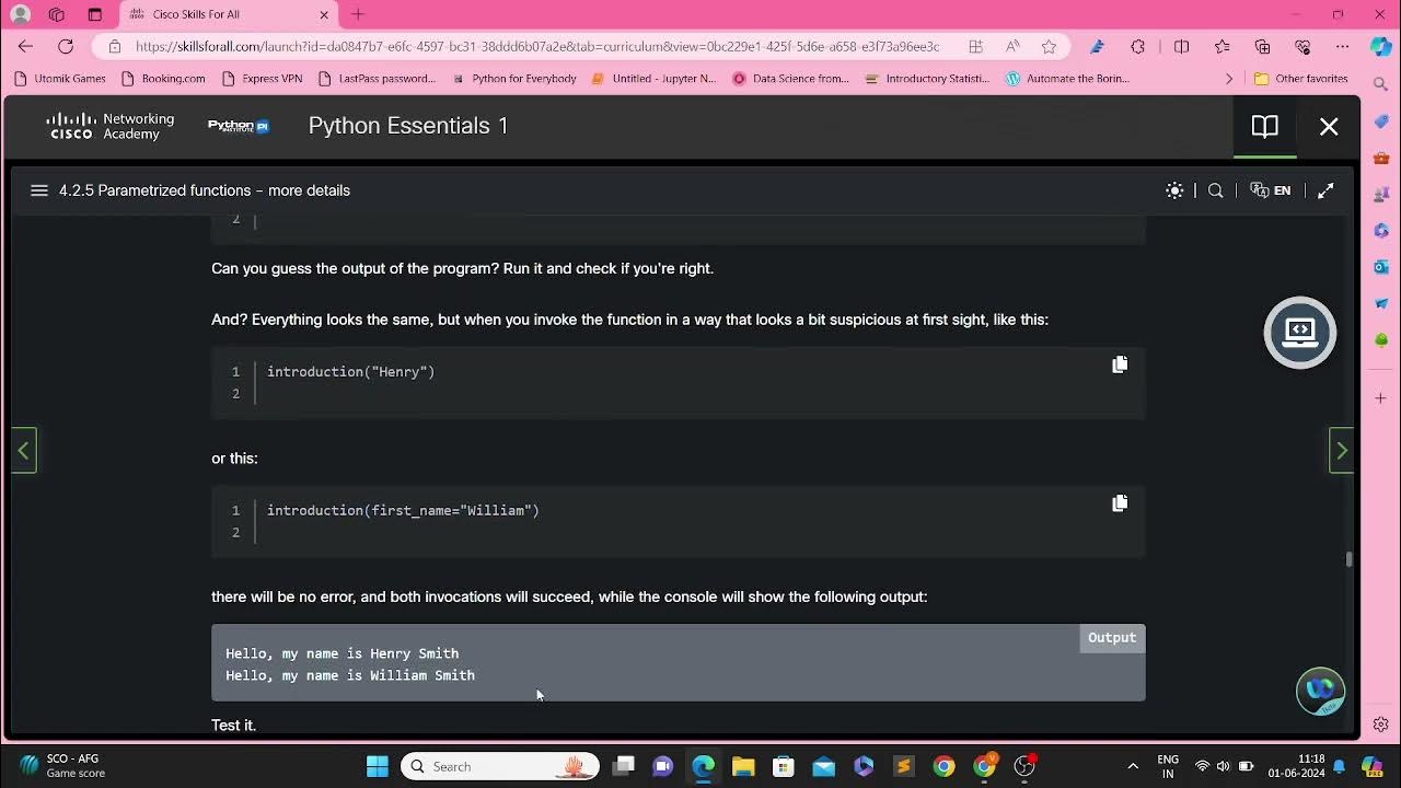 Cisco Python Course: (Module 4): 4.2. Section 2 – How functions communicate with their ...