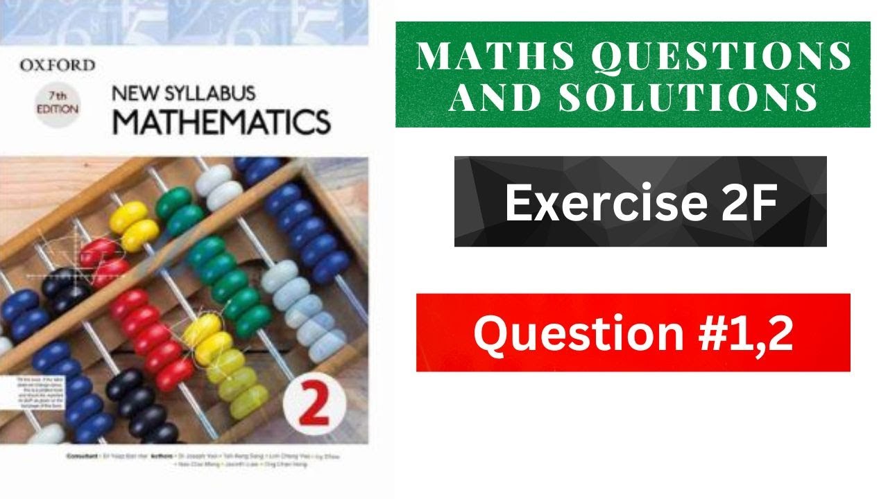 Mathematics Book|| Oxford new Syllabus Mathematics Book D2|| Exercise ...