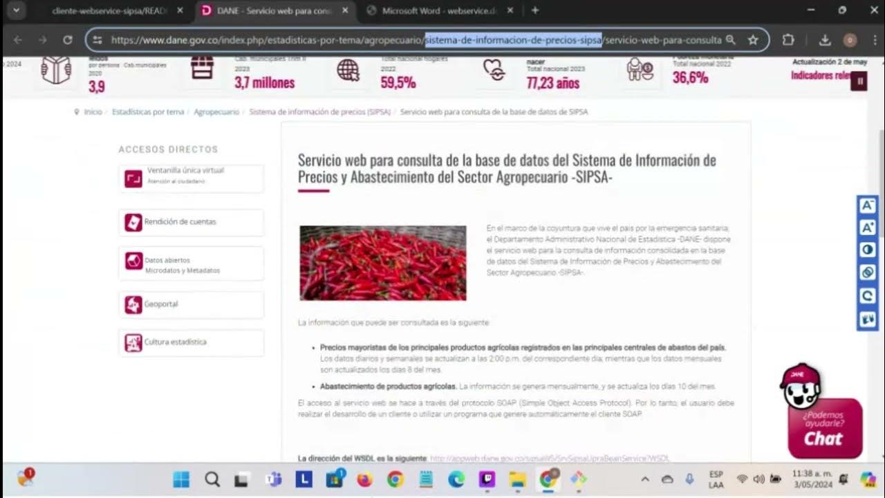 Cliente Webservice SIPSA - DANE en Python - YouTube