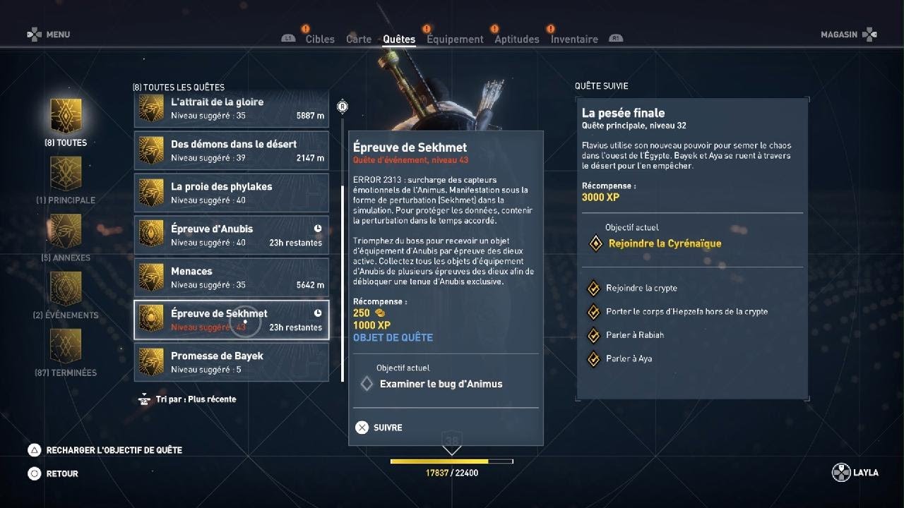 Assassin's Creed Origins:#37. Otis le scribe. La chasse au demon .A La ...