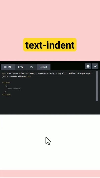 text-indent in css - YouTube