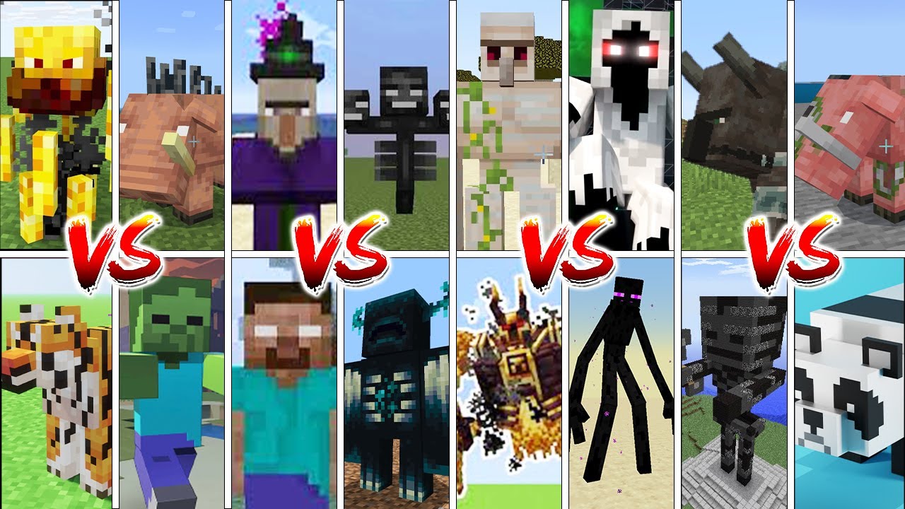 Every Mob in Minecraft Tournament - Minecraft Mob Battle - YouTube
