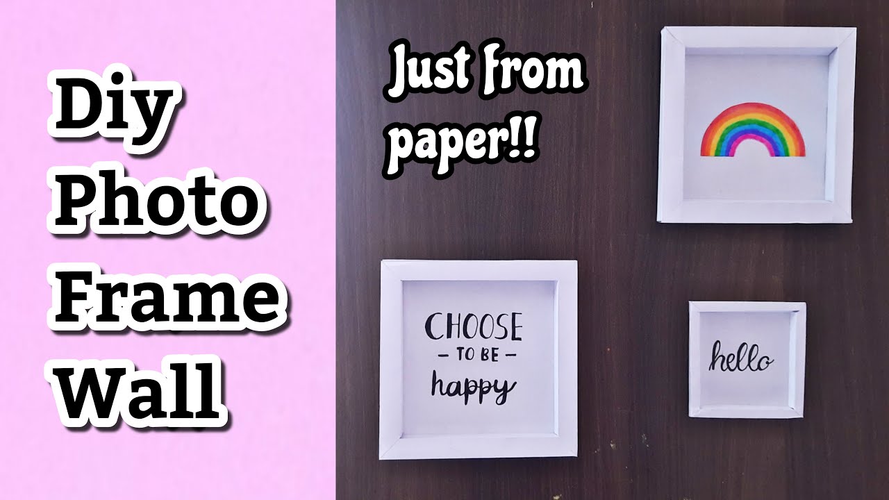DIY Quotes Frame Wall (From paper) | DIY Room Decor | Decorate an empty ...
