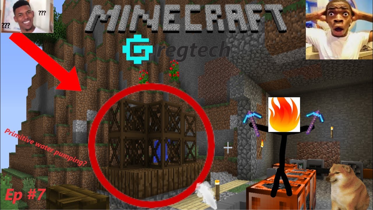 Minecraft Gregtech Community edition ep #7 primitive water pump + lv ...