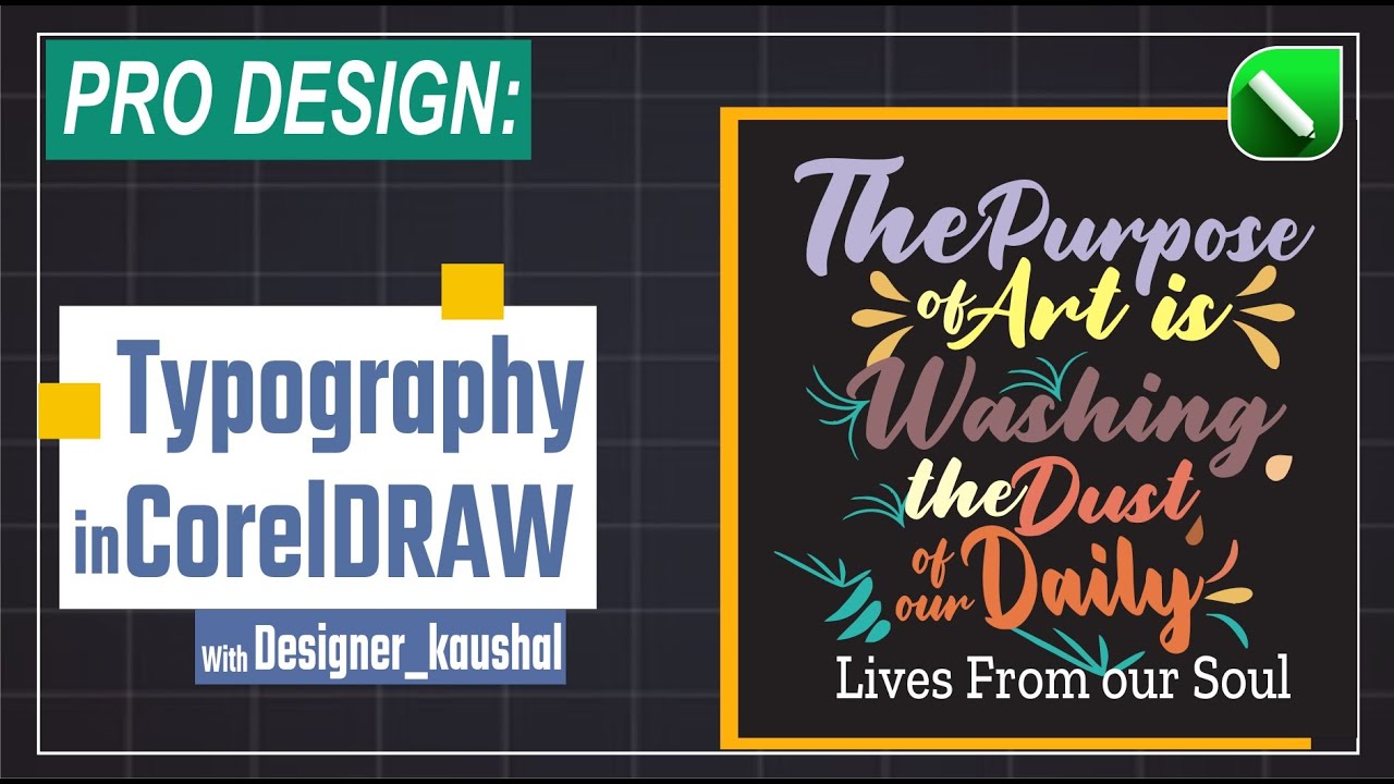 #typography Quotes Design in CorelDraw || @designer_kaushal - YouTube