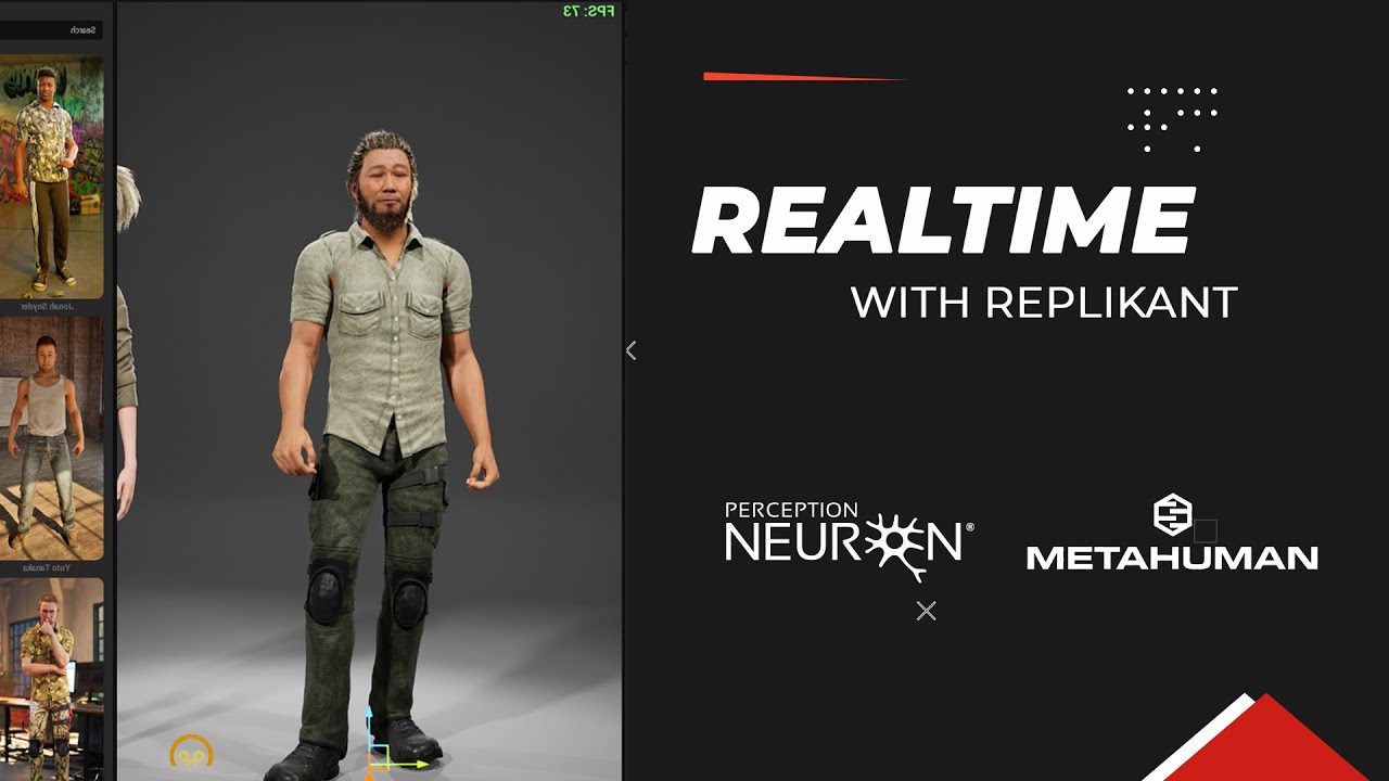 Realtime with Perception Neuron and MetaHumans using Replikant - YouTube