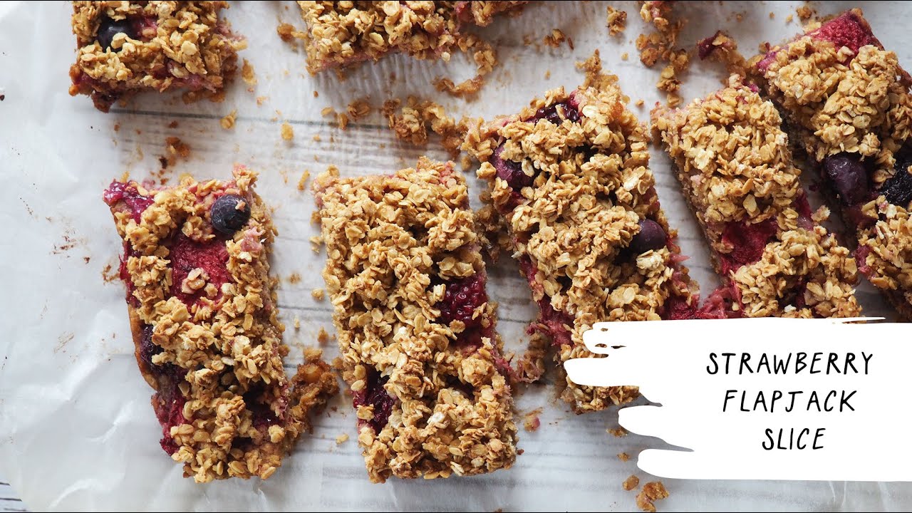 Strawberry Flapjack Slice - YouTube