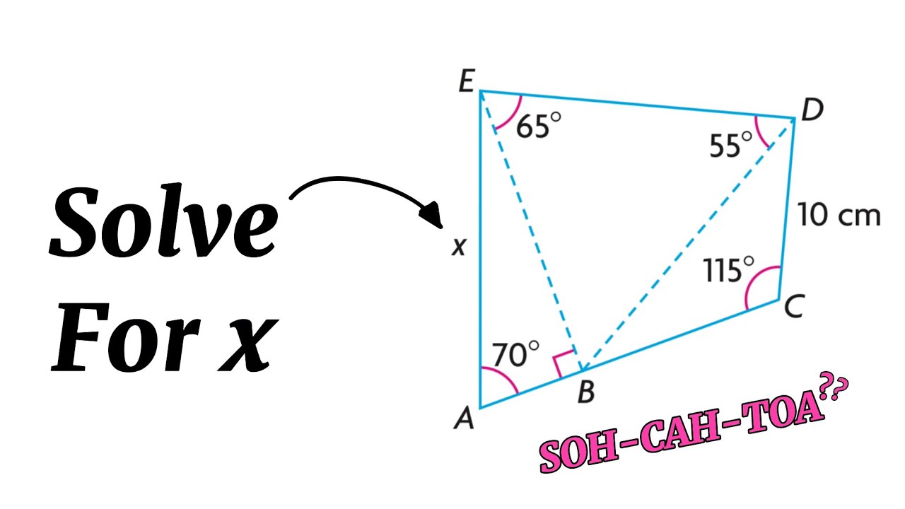 Solving For An Unknown Side Length Using The Sine Law and SOH CAH TOA ...