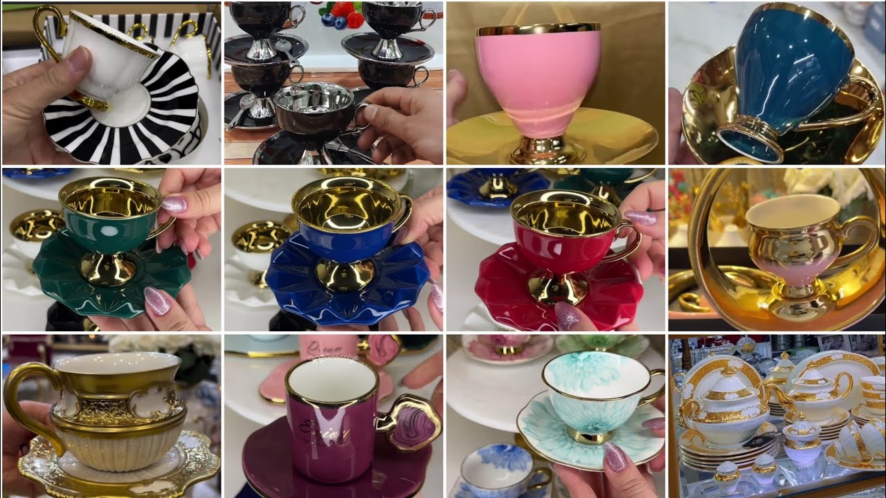 Stylish 😍🔥 Tea Cups unboxing Tea sets Designs | Dinner Set | Modern Tea ...