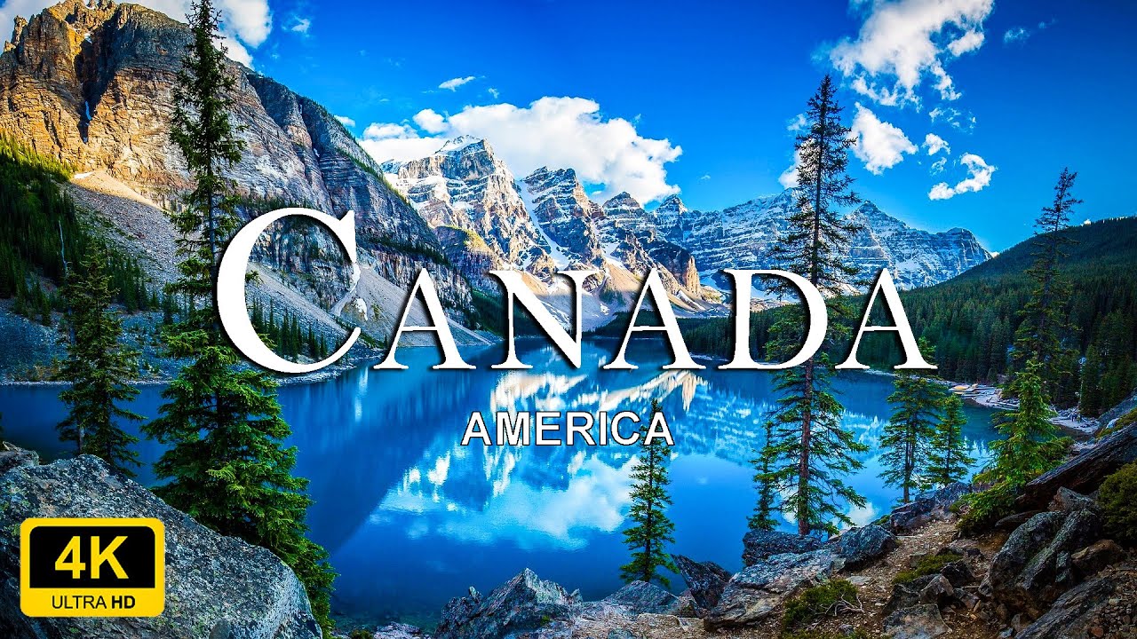 FLYING OVER CANADA (4K UHD Video) - Relaxing Music With Beautiful ...