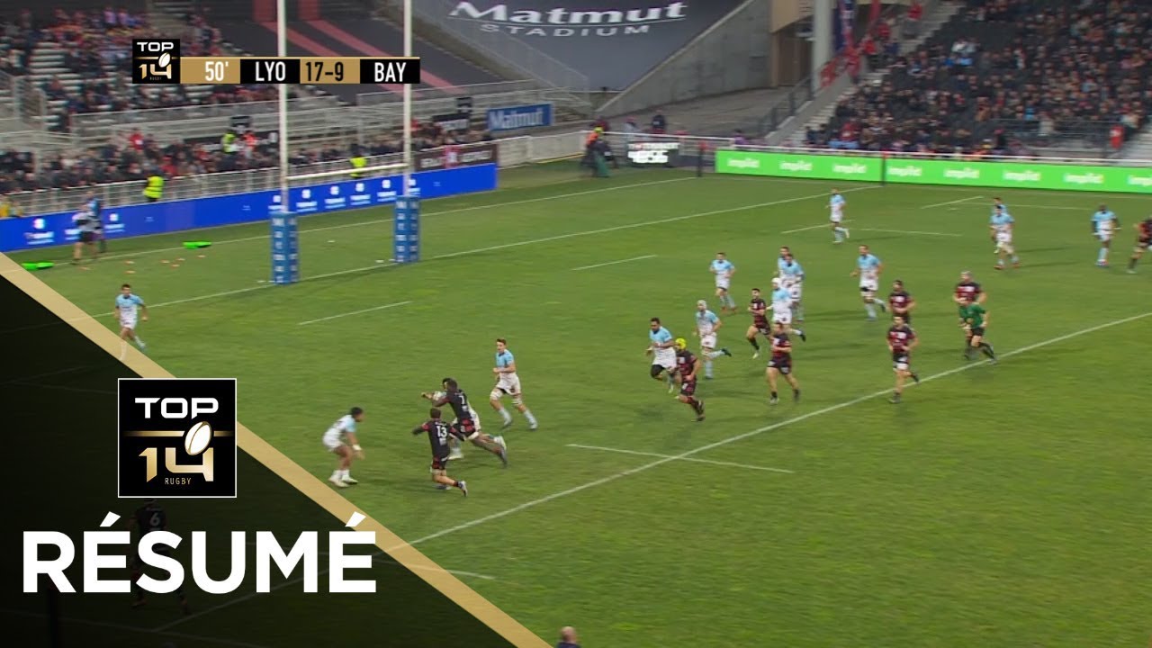TOP 14 - Résumé Lyon-Bayonne: 52-9 - J12 - Saison 2019/2020 - YouTube