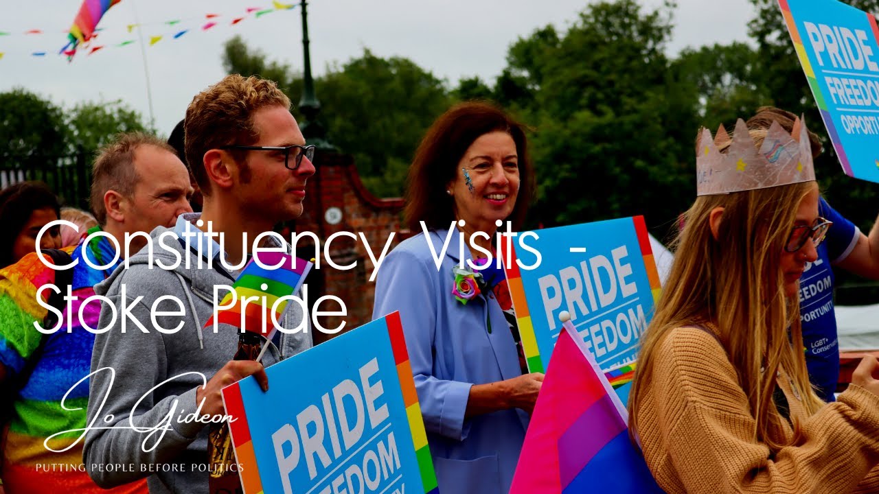 Constituency Visits - Jo Gideon MP attends the Stoke-on-Trent Pride ...