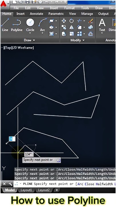 Polyline command in AutoCAD | three ways to use #shorts #autocad - YouTube