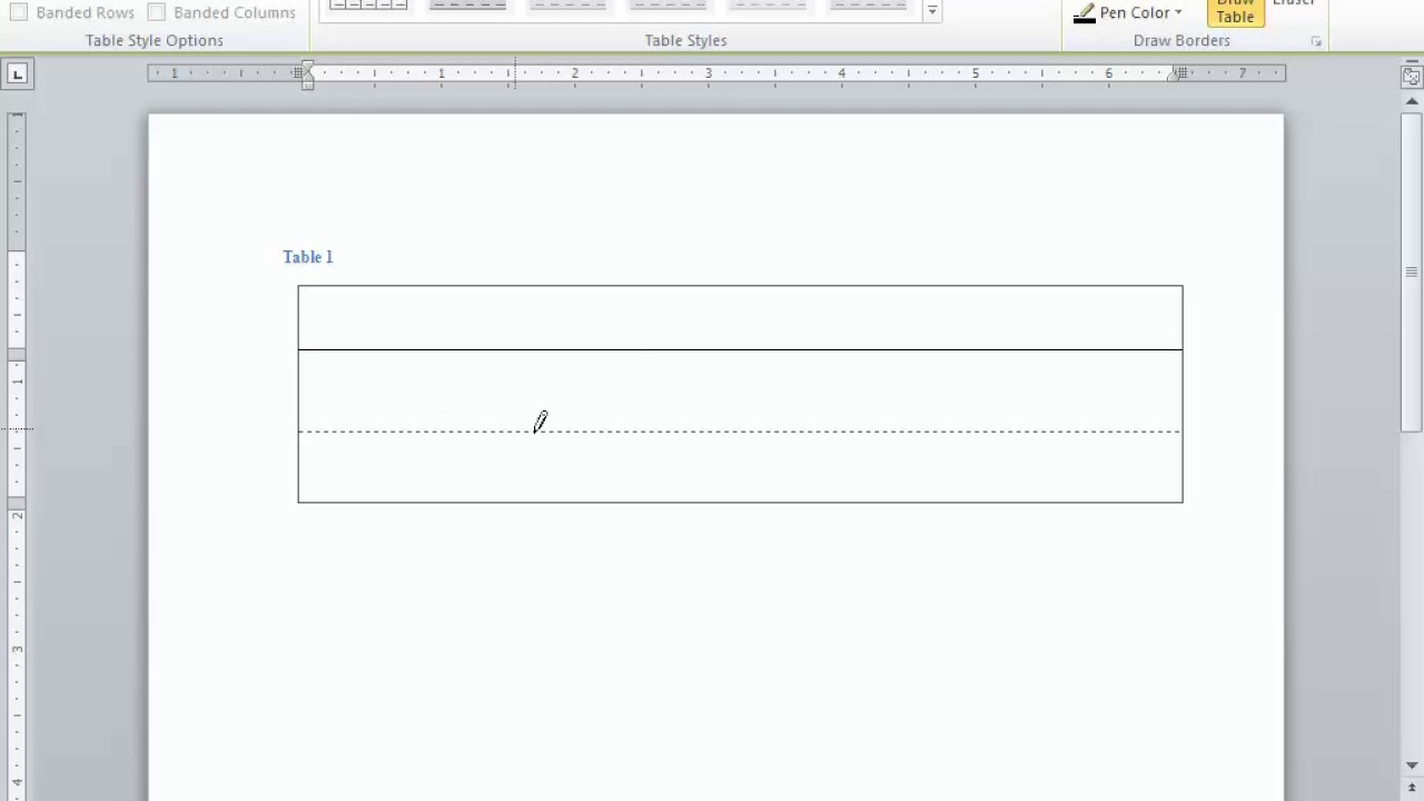 use Draw Table option to get a table - YouTube