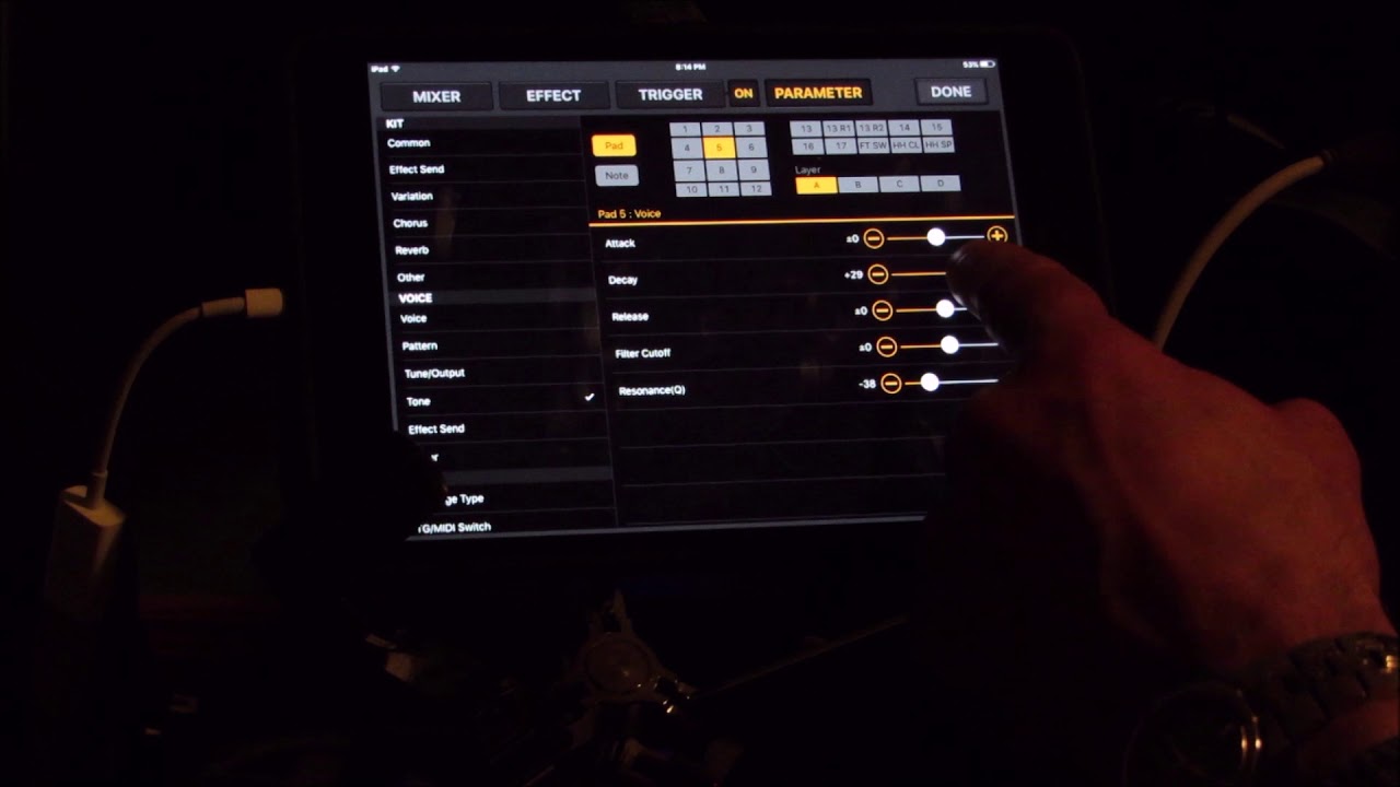 Yamaha DTX MULTI 12, IPad, Modifying Tones - YouTube