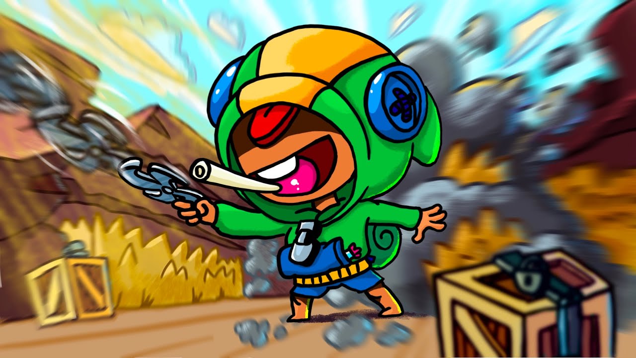 DRAWING BRAWL STARS WALLPAPER - LEON BRAWLER - YouTube