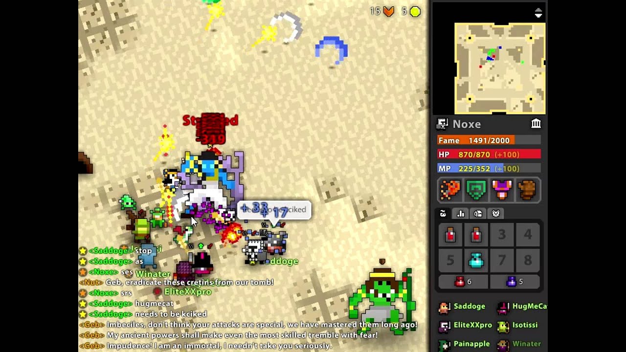 ROTMG: Noxe | PPE Knight [EXTRAS] DBlade Only Challenge - TOMB! - YouTube