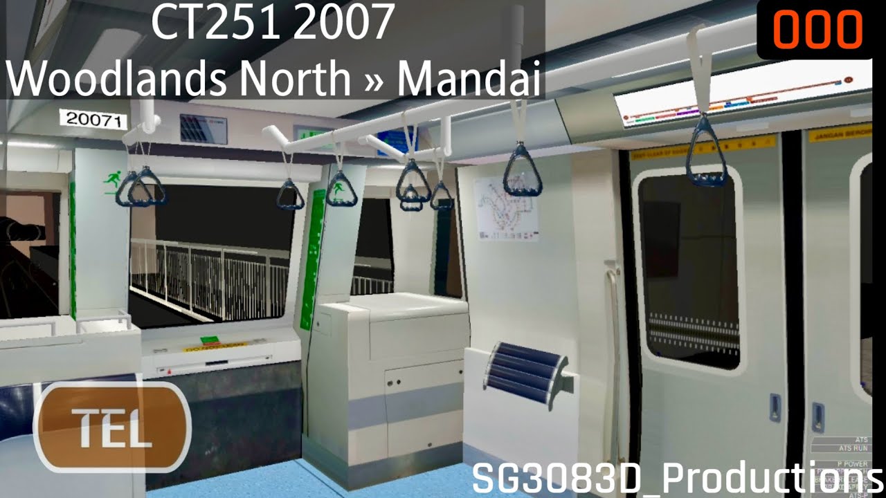 [OpenBVE][Full TEL1 Journey] KSF CT251 [2007] - TE1 Woodlands North ...