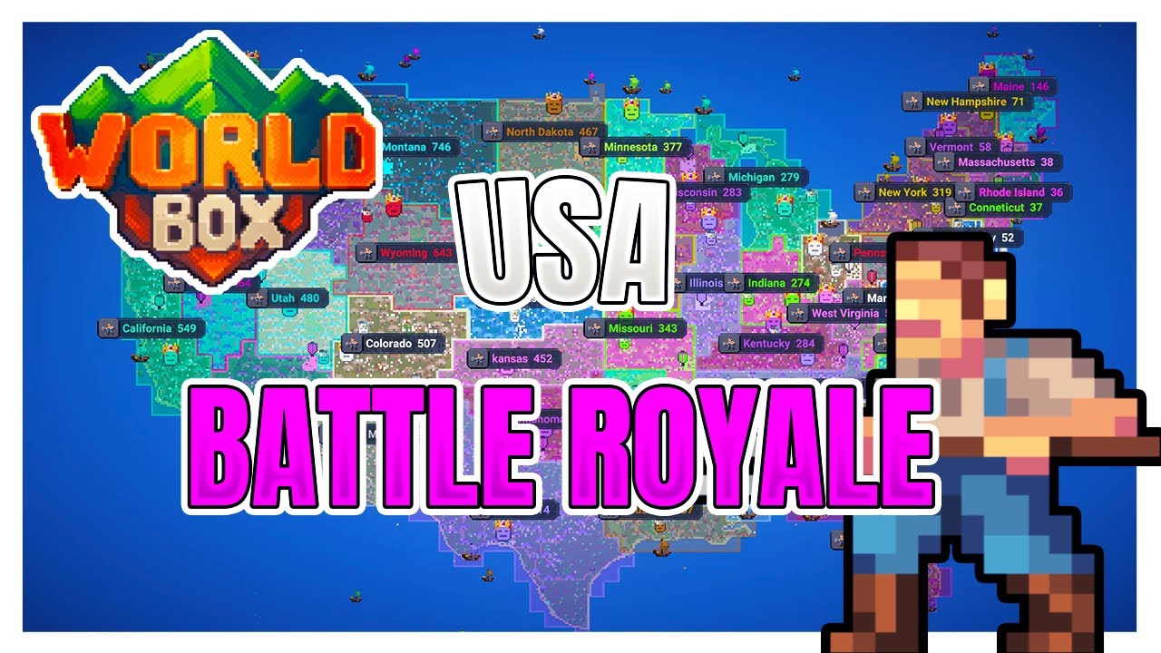 USA BATTLE ROYALE - Which state will win? - WorldBox Timelapse - YouTube