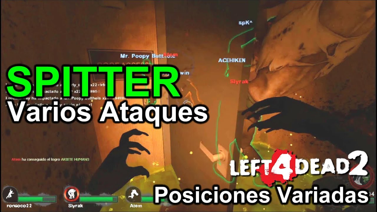 Left 4 Dead 2: Spitter attacks - Varios Ataques - YouTube