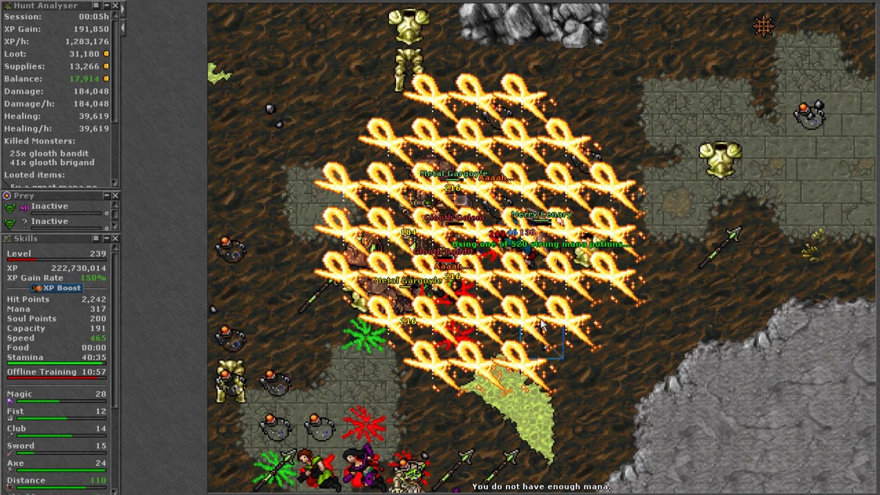 Tibia 239 Royal Paladin Glooth Bandits South - YouTube