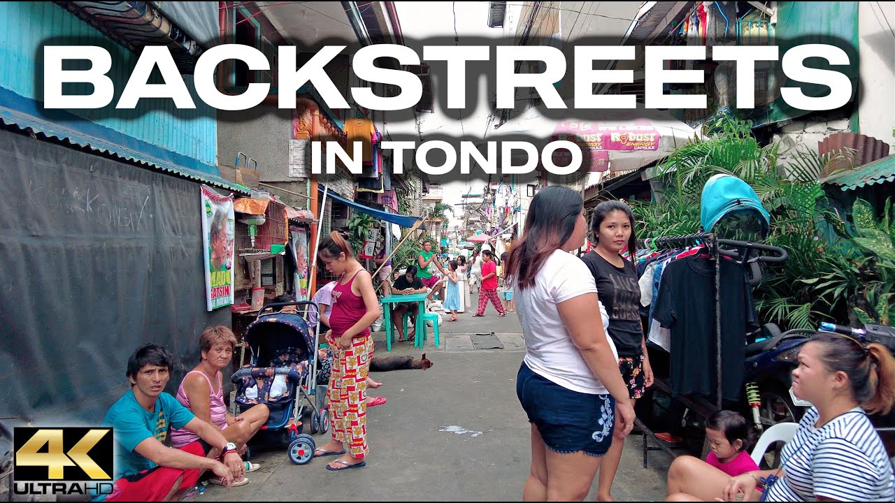 The Backstreets in TONDO MANILA Philippines - Short Ambience Walk [4K ...