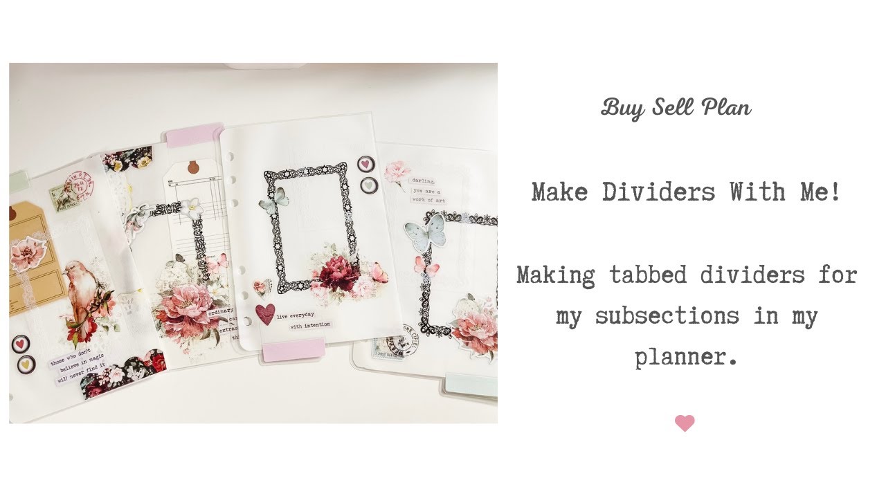 DIY Sub Section Tabbed Dividers for my Planner | Vellum and Simple ...