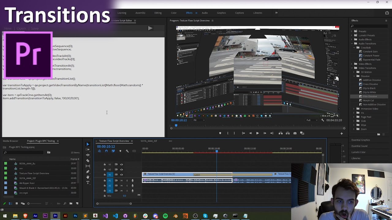 Premiere Scripting Quicktip Transitions Youtube