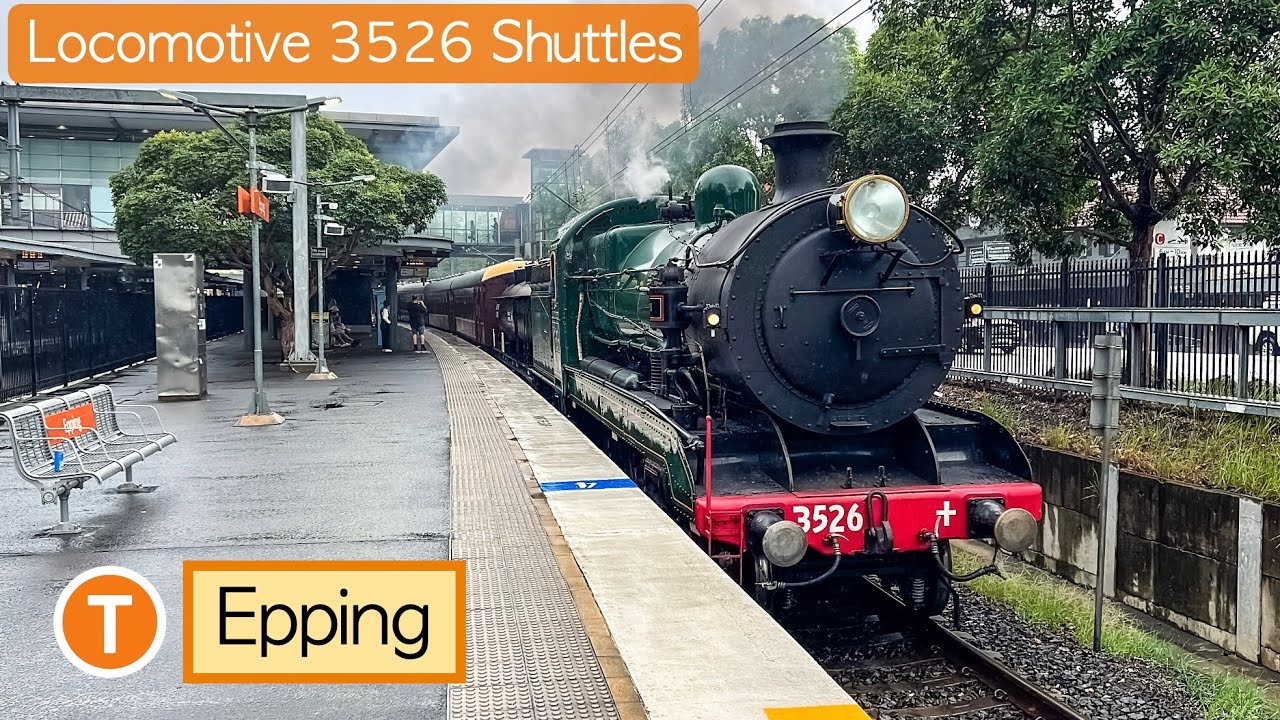 Transport for Sydney Vlog 956: Locomotive 3526 Shuttles + Epping ...