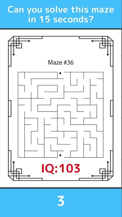 IQ 105? Can you solve this maze in 15 seconds? Maze 36 - YouTube