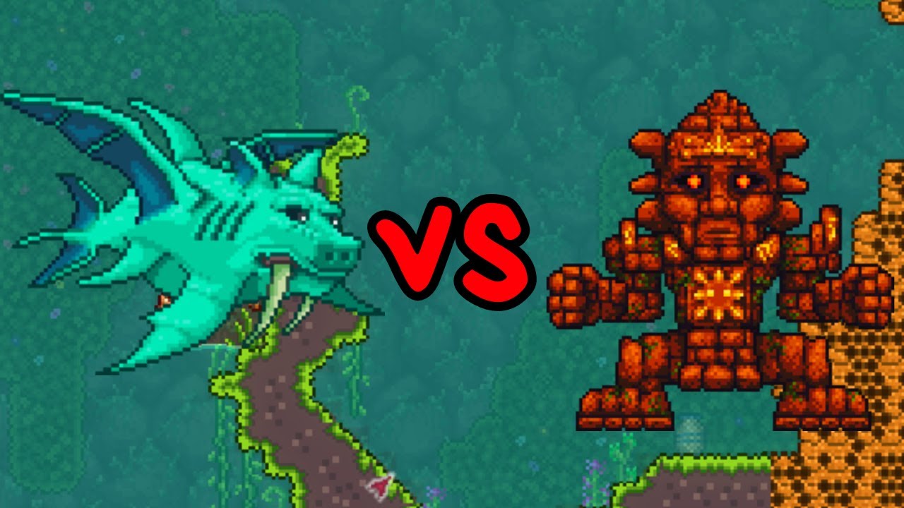 Duke Fishron vs Golem - Master Mode - YouTube