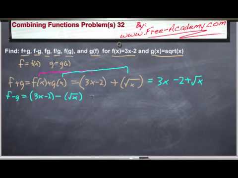 Combining Functions Practice Problem 2 - Calculus - YouTube