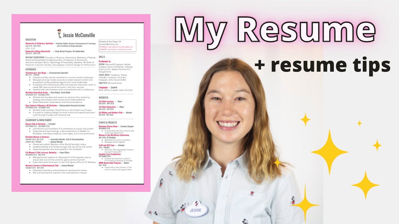 This Resume got me 2 Disney Internships - YouTube