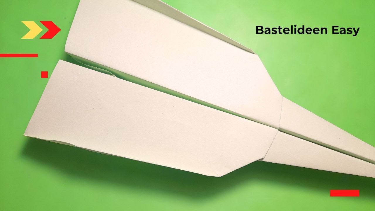 Flugzeug Bauen Papier- Papierflieger Basteln - Bastelideen Easy - YouTube