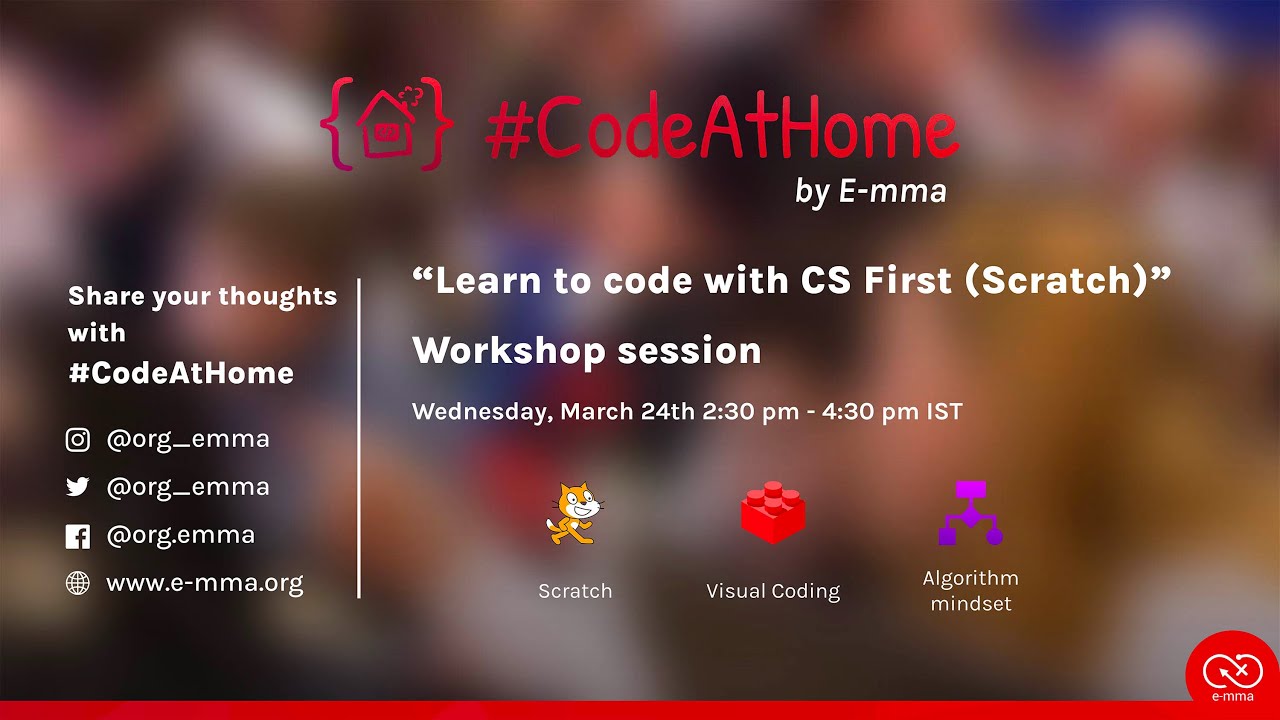 #CodeAtHome Learn to code with Scratch - Wednesday, March 24th 2021 - YouTube