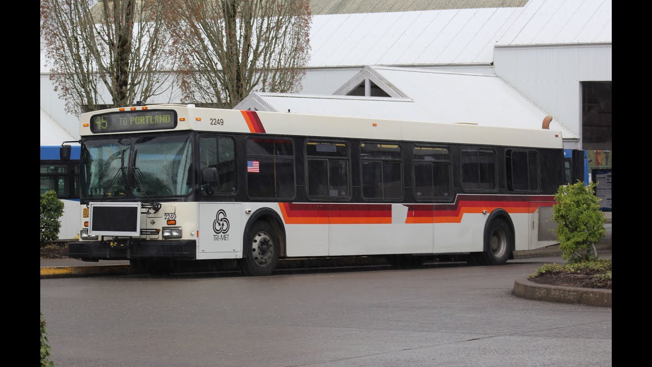 TriMet 1998 New Flyer D40LF #2249 on Route 45 - YouTube