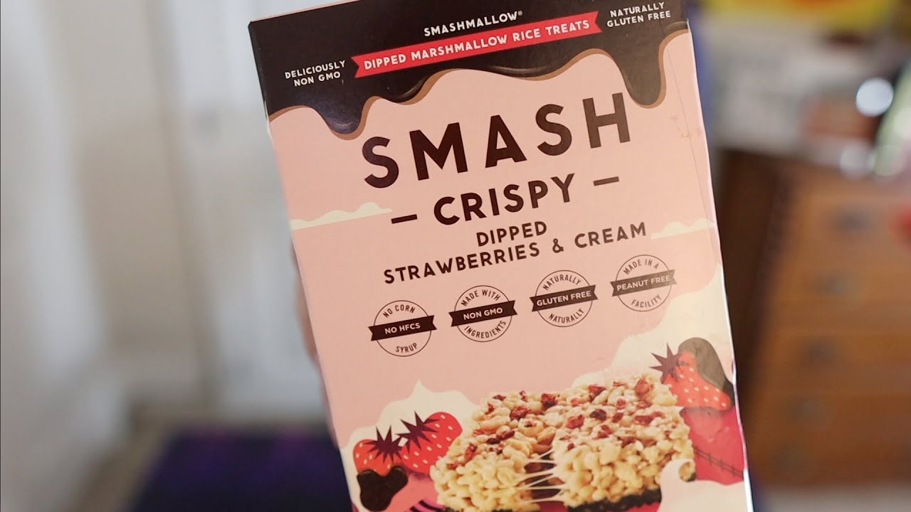 Smash crispy Dipped strawberries and cream | Fancy rice crispy treat ...
